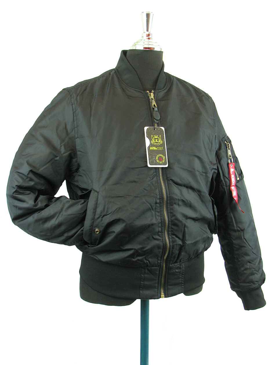 Black MA1 Style Jacket JKT25 | Comrades